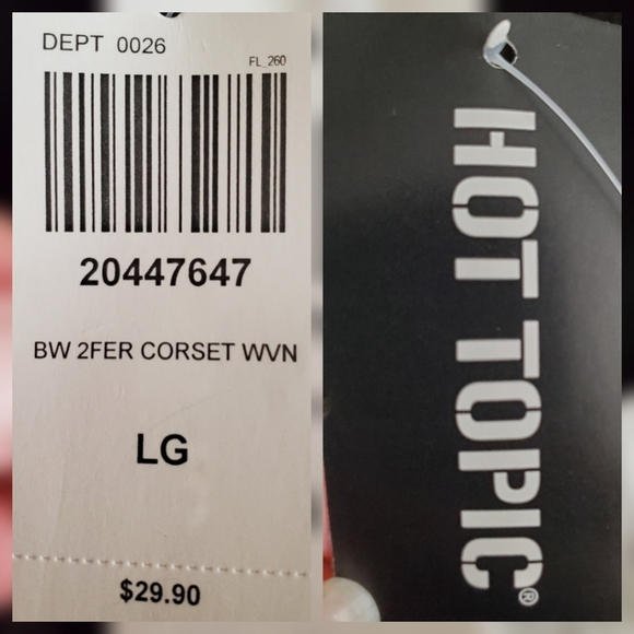 Hot Topic | Tops | Nwt Hot Topics Social Collison Bw 2fer Corset Wvn ...